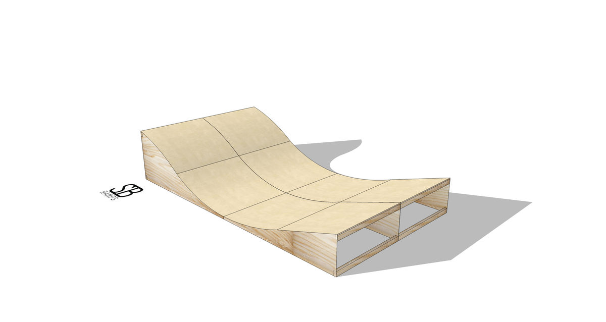 SURFSKATE WAVERAMP 2 MODULES (WOOD) – SB RAMPS