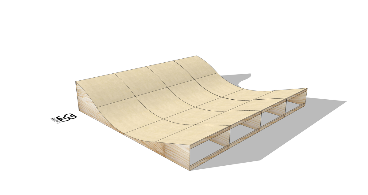 SURFSKATE WAVERAMP 4 MODULES (WOOD) – SB RAMPS
