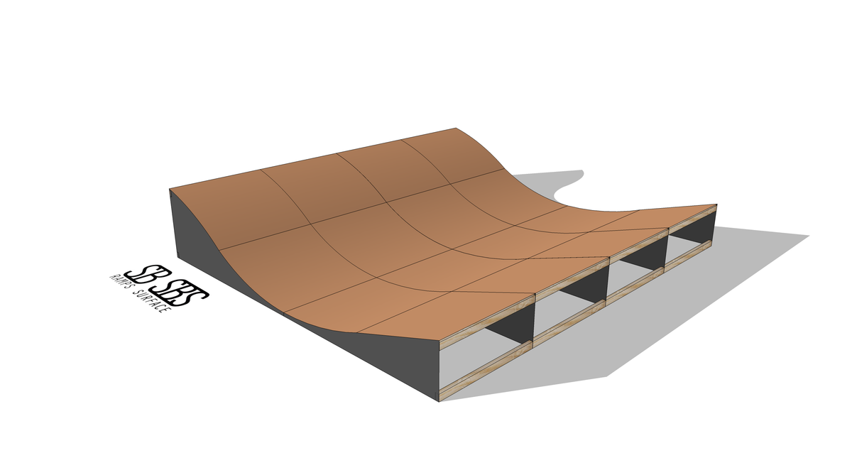 SURFSKATE WAVERAMP 4 MÓDULOS (WATERPROOF) – SB RAMPS