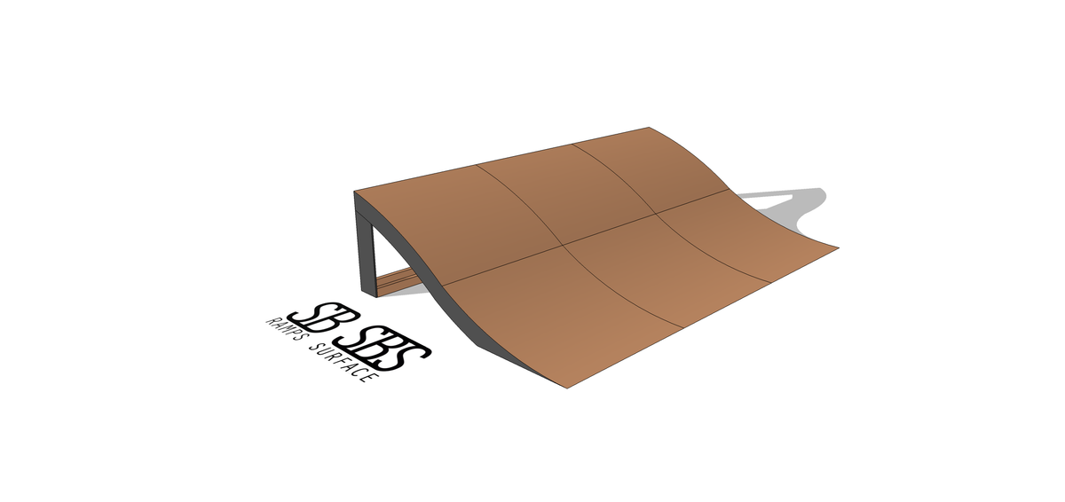 SURFSKATE WAVE QUARTER 3 MÓDULOS (WATERPROOF) – SB RAMPS
